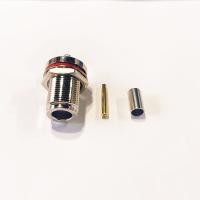 China DC-6GHz 50 Ohm N Female Crimp Connector with Brass Plated Ternary Alloy for RF Applications for sale