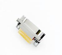 China Miniature 25 Pin Male J30J Connector with 1.27mm Pitch Metal Casing and Precision Twist Pins for sale