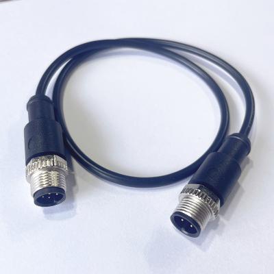 China ODM M12 Cable Assembly DC-6G Frequency Range Gold Plated Brass Low VSWR ≤1.25 Male 8P to Male 4P for sale