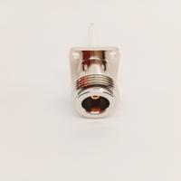 China N Type Female Connector DC-6GHz with Nickel Plated Brass and PTFE Insulator Flange Mount RF Connector for sale