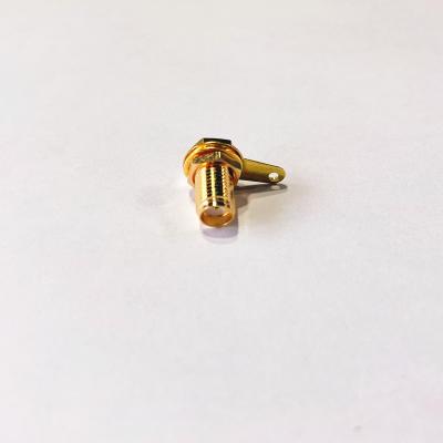 China Gold-Plated Brass SMA Female PCB Connector with DC-6GHz Frequency Range and High Reliability for sale