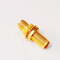 China 50 Ohm SMA Bulkhead Adapter Female to Female RF Adapter with 6GHz Frequency Range for sale