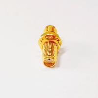 China 50 Ohm SMA Bulkhead Adapter Female to Female RF Adapter with 6GHz Frequency Range for sale
