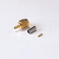 China Gold-plated Brass SMA Connector 50 Ohm RF Male Connector DC-6GHz for RG316 Coaxial Cable for sale