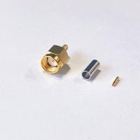 China Gold-plated Brass SMA Connector 50 Ohm RF Male Connector DC-6GHz for RG316 Coaxial Cable for sale