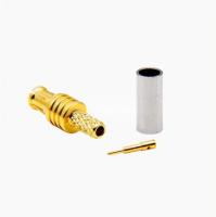 China MCX Connector RF Coaxial Connector DC-6GHz Gold-plated Brass with Push-in Coupling Structure for Quick Installation for sale
