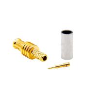 China MCX Connector RF Coaxial Connector DC-6GHz Gold-plated Brass with Push-in Coupling Structure for Quick Installation for sale