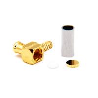 China 50 Ohm MCX Connector R/A MCX RF Connectors RG316/RG174 MCX-C-JW-1.5 for sale