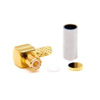 China 50 Ohm MCX Connector R/A MCX RF Connectors RG316/RG174 MCX-C-JW-1.5 for sale