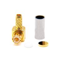 China 50 Ohm MCX Connector R/A MCX RF Connectors RG316/RG174 MCX-C-JW-1.5 for sale