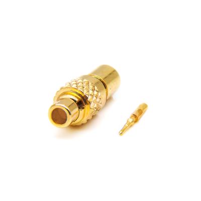 China 086 / RG405 RF MCX Connector Gold Plated Brass MMCX Connector Male MMCX-JB2 for sale