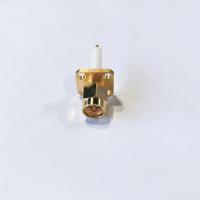China DC-6GHz SMA Connector Male 4 Hole Flange Mount Gold-Plated Brass RF Coaxial PCB Connector for sale