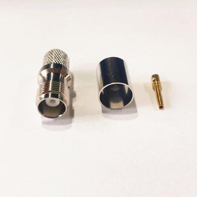 China Waterproof TNC Connector Female with Nickel Plated Brass for LMR400 Coaxial Cable DC-6GHz Frequency Range for sale