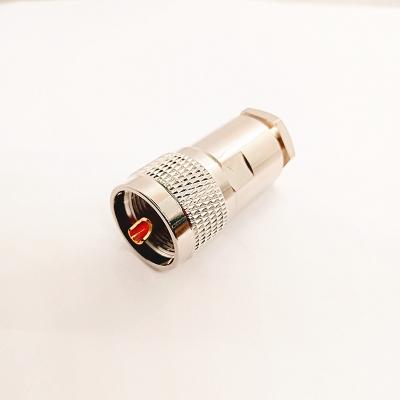 China Clamping Type RF Connector UHF / SL16 / PL259 Male Type Connector For LMR400 Coaxial Cables for sale
