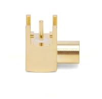 China SMP Right Angle PCB Connector RF SMP Male Connector with Gold-Plated Brass DC-18GHz Frequency Range and PTFE Insulator for sale