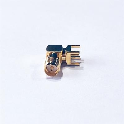 China 50 Ohm SMA Connector DC-6GHz Female R/A RP SMA PCB RF Coaxial Connector for sale