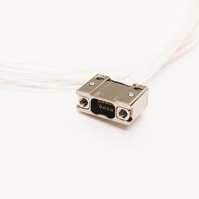 China MIL Spec J63A Series Rectangular Electrical Connectors with Twisted Wire Elastic Micro-Pin Inserts and 0.635mm Spacing for Secure Screw and Nut Connection for sale