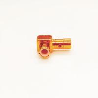 China MCX Connector Male Right Angle Welded Type with Gold-plated Brass for DC-6GHz Frequency Range for sale