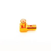 China MCX Connector Male Right Angle Welded Type with Gold-plated Brass for DC-6GHz Frequency Range for sale