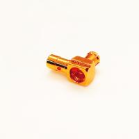 China MCX Connector Male Right Angle Welded Type with Gold-plated Brass for DC-6GHz Frequency Range for sale