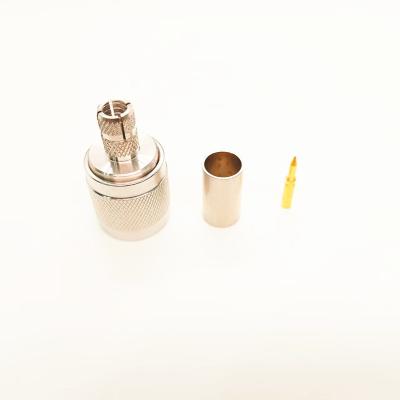 China TNC Male Connector RF Coaxial Connector with Nickel Plated Brass DC-6GHz 75 Ohm for High Frequency Signal Transmission for sale