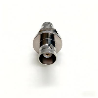 China BNC Female To Female Bulkhead Adapter With Nut Fixed Waterproof Ring  BNC-KKY for sale