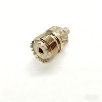 China Female Crimp Type RF Connector UHF/PL259 with Nickel-plated Brass and PTFE Insulator for LMR240 Cable for sale