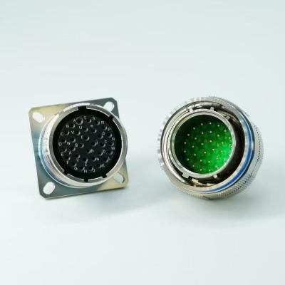 China D38999/J599 Series 32-pin Aviation Plug Connector with 7.5A Single-pin Current 1500V Withstand Voltage and -55℃~+125℃ Working Temperature for sale