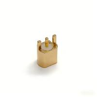 China Gold Plated Brass MCX Connector Surface Mount Female RF Coaxial Connector DC-6GHz for sale