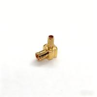China 75Ω Right Angle MCX Male Connector Gold-Plated RF Coaxial Plug for RG179/U Cable for sale