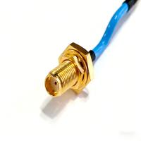 China Gold-Plated SMA Female to SMPM Female RF Jumper Cable with DC-18G Frequency Range for sale