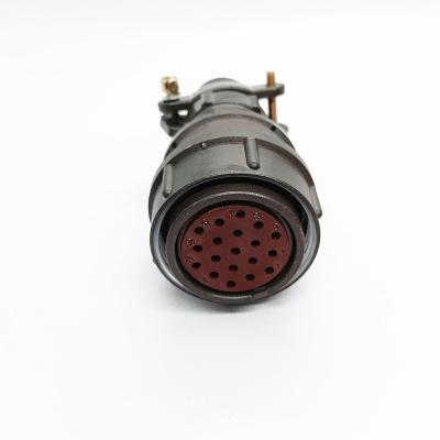 China 2PM27K19QB2 19 Pins Metal Body Threaded Locking Russian Connector Female Jack for 2PM27 Series for sale