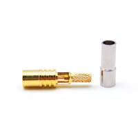 China 50 Ohm MCX Female Straight Connector Gold Plated Brass with Push-in Coupling Structure for RG316/RG174 Coaxial Cable for sale