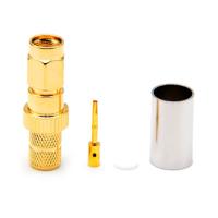 China Gold-plated Brass SMA Connector 50 Ohm RF Coaxial Connector DC-6GHz for High-Frequency Applications for sale