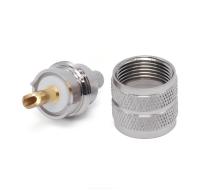 China Male Crimp Type RF Connector UHF/PL259 with Nickel-plated Brass and PTFE Insulator for LMR240 Cable for sale