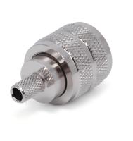 China Male Crimp Type RF Connector UHF/PL259 with Nickel-plated Brass and PTFE Insulator for LMR240 Cable for sale