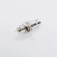 China BNC Female RF Connector Nickel Plated Brass 50 Ohm DC-4GHz Bulkhead Jack for sale