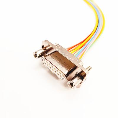 China MIL-DTL-83513 Series Micro-D Connector J29A-15TJP with 15 Pins Threaded Locking and Precision Twisted Wire Elastic Pins for sale
