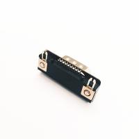 China DB9 Male 9 Pins D-Sub Connector Right Angle PCB Mount with Screw Locking for RS232/RS485 for sale