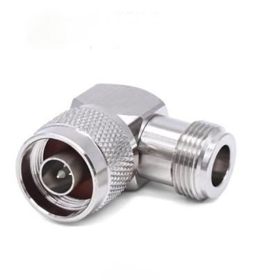 China Nickel Plated Brass RF Adapter N Male to Female Right Angle with Low VSWR ≤1.2 and DC-4.5GHz Frequency Range for sale