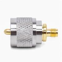 China UHF Male to SMA Female RF Adapter with 50Ω Impedance Matching, Gold-Plated Brass Contacts, and Low VSWR ≤1.25 for Walkie-Talkie and RF Applications for sale
