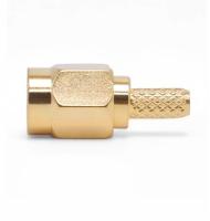 China SMA Connector SSMA Male Crimp RF Connector with Gold-Plated Brass and PTFE Insulation for 6GHz Frequency Range for sale
