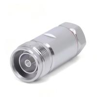China 50 Ohm 4.3-10 RF Connector Female Clamp Type with Gold-plated Brass for Super-flexible Cables for sale
