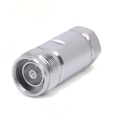 China 50 Ohm 4.3-10 RF Connector Female Clamp Type with Gold-plated Brass for Super-flexible Cables for sale