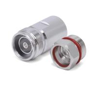 China 50 Ohm 4.3-10 RF Connector Female Clamp Type with Gold-plated Brass for Super-flexible Cables for sale