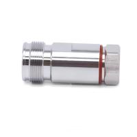 China 50 Ohm 4.3-10 RF Connector Female Clamp Type with Gold-plated Brass for Super-flexible Cables for sale