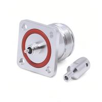 China Female 4.3-10 RF Flange Connector with Gold-Plated Brass for DC-6GHz Signal Transmission for sale