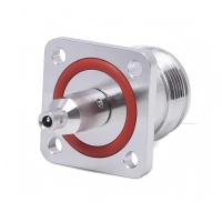 China Female 4.3-10 RF Flange Connector with Gold-Plated Brass for DC-6GHz Signal Transmission for sale