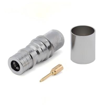 China QMA Male Straight Connector Crimping Type  For 50-7/LMR400 Coaxial Cable for sale