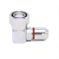 China RF Connector 4.3-10 Male Right Angel Minidin Connector For 1/4 Super-flexible Cables for sale
